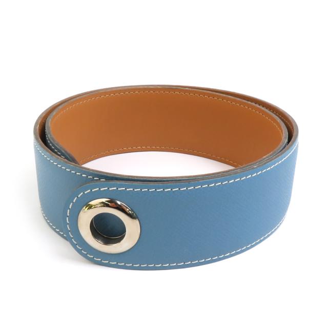 HERMES エルメス ベルト スカーフベルト ブルー 14067 レディース【中古】 e60040a