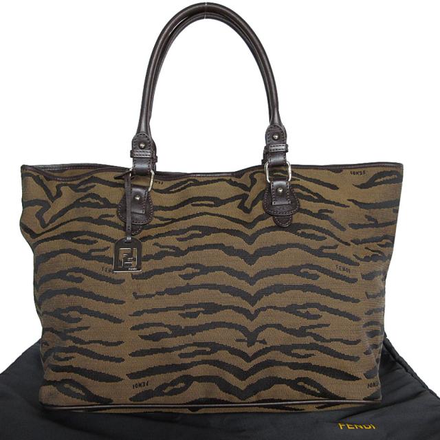 FENDI フェンディ ハンドバッグ ブラウン×ブラック 14057 レディース【中古】 k0046g