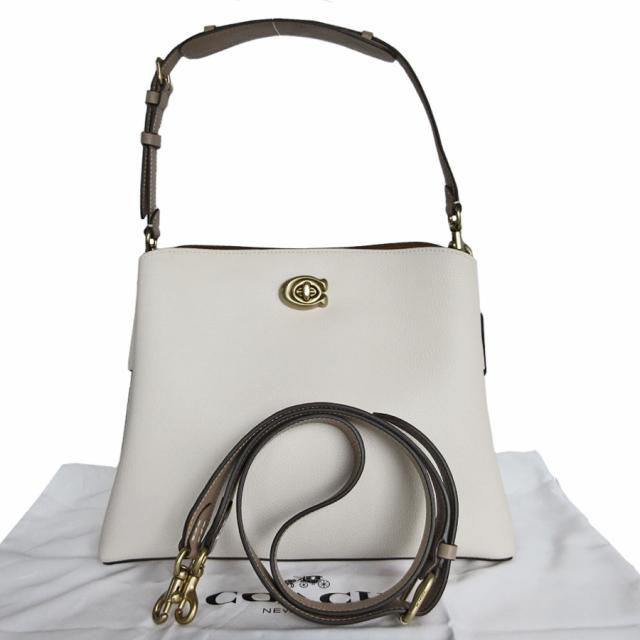 COACH コーチ ショルダーバッグ アイボリー×ベージュ 14056 レディース【中古】 k0049a