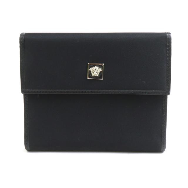 Gianni Versace ジャンニ ヴェルサーチ 二つ折り財布 ブラック 14054 ユニセックス【中古】 55986