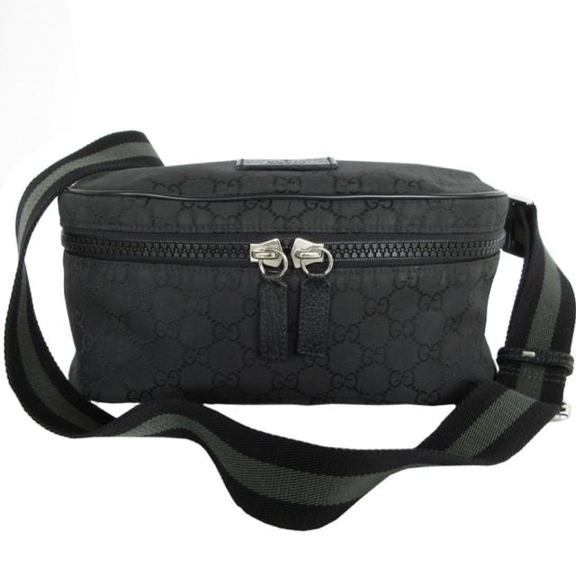 GUCCI グッチ 223650 ボディバッグ ブラック/カーキ 14054 メンズ【中古】 s0608a