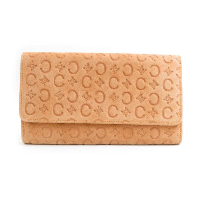 CELINE セリーヌ 長財布 オレンジベージュ 14062 レディース【中古】 e60237a