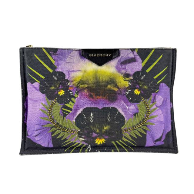 GIVENCHY ジバンシィ クラッチバッグ ブラック×マルチカラー 14054 ユニセックス【中古】 z4725