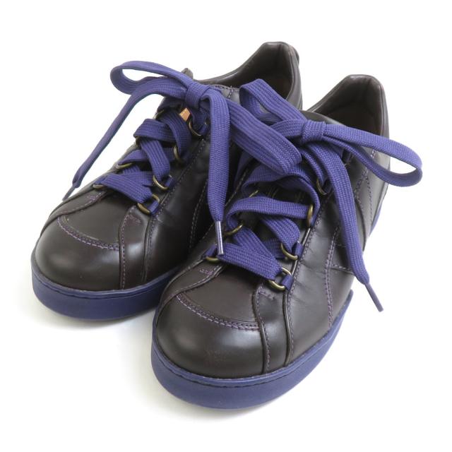 LOUIS VUITTON ルイ ヴィトン スニーカー ダークブラウン/パープル 14057 メンズ【中古】 e60261i