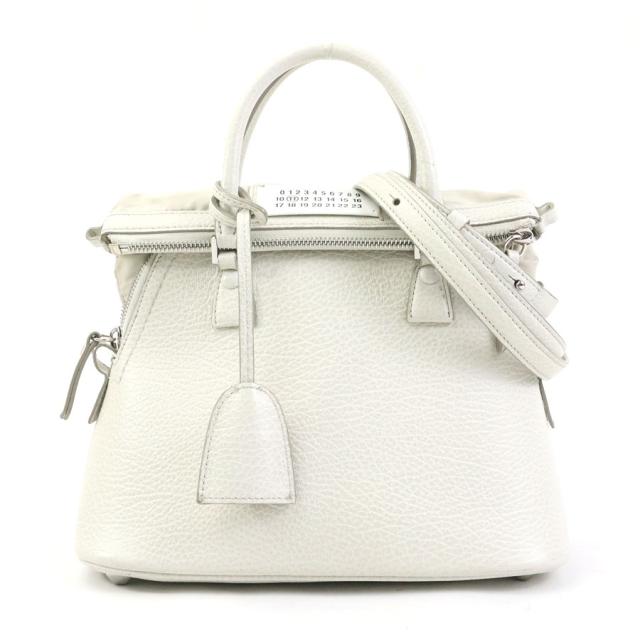 Maison Margiela メゾンマルジェラ 5AC ミニ ハンドバッグ ショルダーバッグ アイボリー 14056 レディース【中古】 h31096a