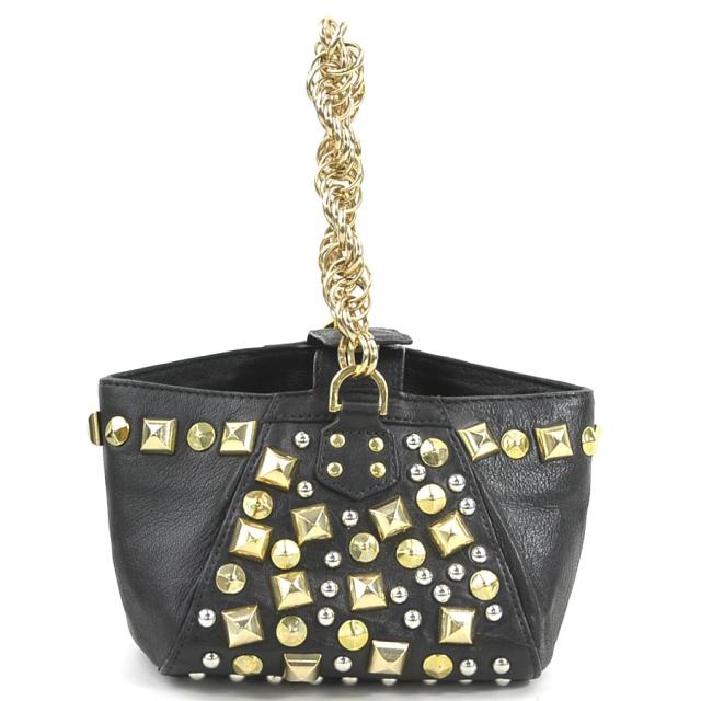 VERSACE ヴェルサーチ ハンドバッグ ブラック 14054 レディース【中古】 h31100a