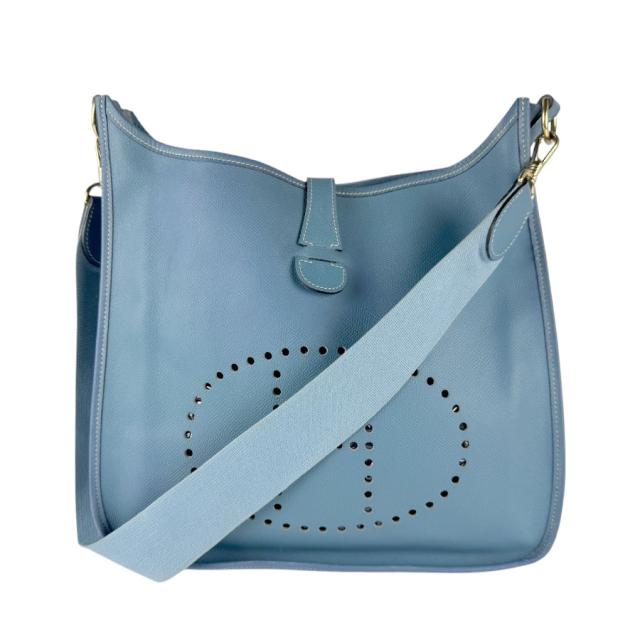 HERMES エルメス エヴリン1 GM ショルダーバッグ ブルージーン 14067 レディース【中古】 z4819