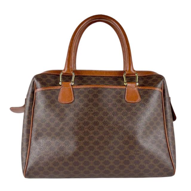 CELINE セリーヌ マカダム ハンドバッグ ブラウン 14057 レディース【中古】 z4827