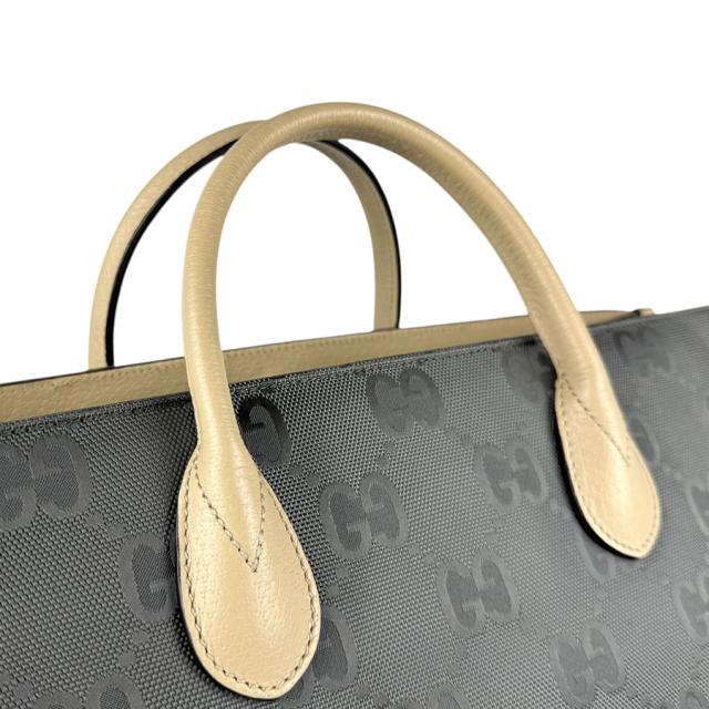 GUCCI グッチ 630353 ハンドバッグ ショルダーバッグ グレー/ベージュ