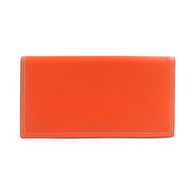 BOTTEGAVENETA ボッテガヴェネタ 二つ折り長財布 オレンジ 14062 ユニセックス【中古】 56074a