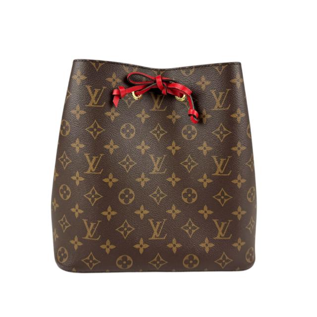 LOUIS VUITTON ルイ ヴィトン ネオノエMM モノグラム M44021 ショルダーバッグ ブラウン/レッド 14057 レディース【中古】 z5041