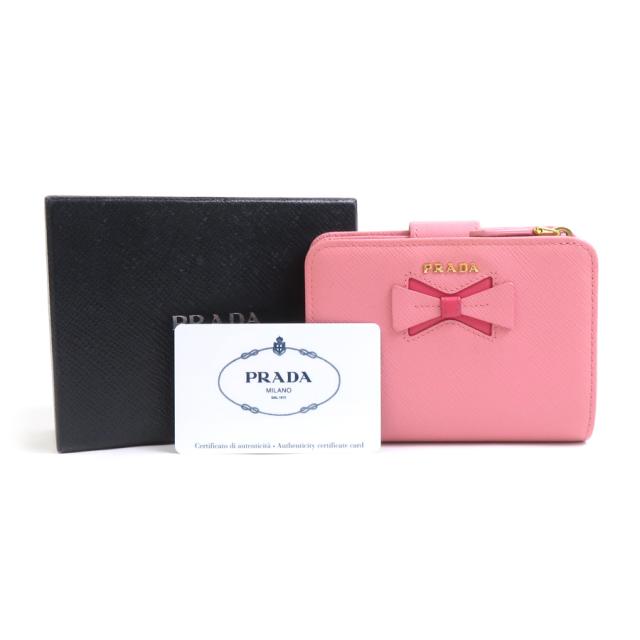 PRADA プラダ 二つ折り財布 ピンク 14061 レディース【中古】 r10541a PRADA プラダ 二つ折り財布 ピンク 14061 レディース【中古】 r10541a