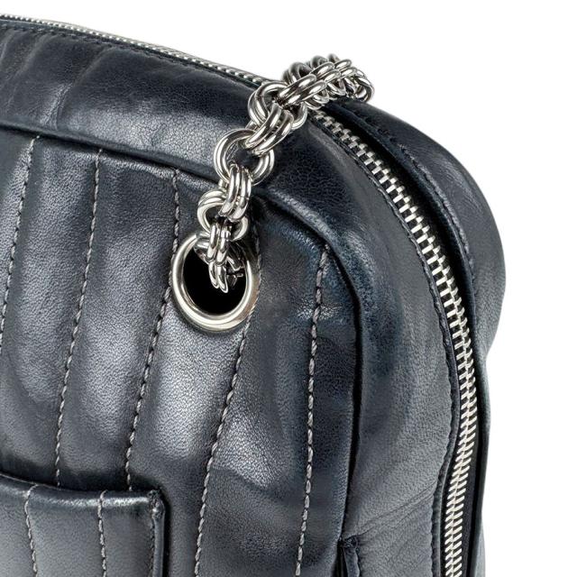 CHANEL シャネル ショルダーバッグ ブラック/シルバー 14054