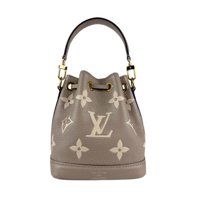 LOUIS VUITTON ルイ ヴィトン ナノ ノエ バイカラー モノグラム アンプラント M46291 ショルダーバッグ クレーム 14059 レディース【中古】 z5148