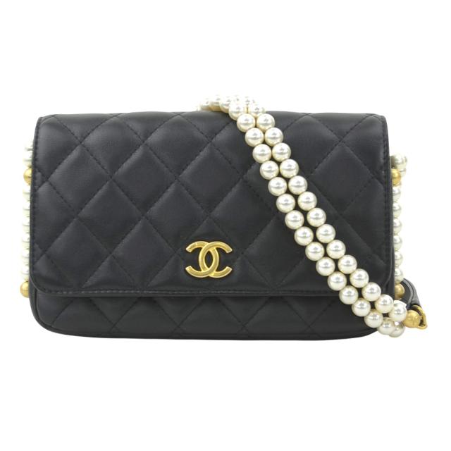 CHANEL シャネル  ショルダーウォレット ブラック 14054 レディース【中古】 90117k