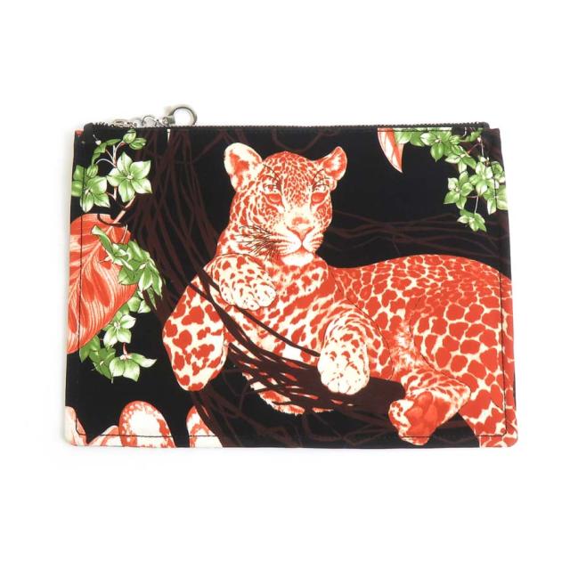 Salvatore Ferragamo サルヴァトーレフェラガモ ポーチ ブラック/マルチカラー 14054 レディース【中古】 e60365f