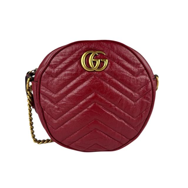 GUCCI グッチ 550154 ショルダーバッグ レッド 14060 レディース【中古】 z5251