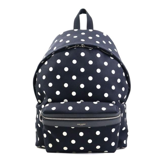 SAINT LAURENT サンローラン 435988 リュック ブラック×ホワイト 14054 ユニセックス【中古】 56122g