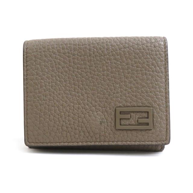 FENDI フェンディ 7M0280-AGQZ 三つ折り財布 カーキブラウン 14057 レディース【中古】 56128k