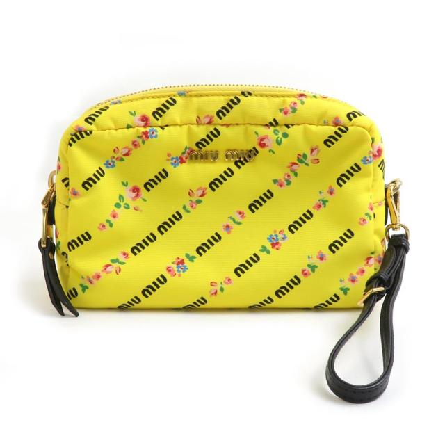 MIUMIU ミュウミュウ 5NE458 ポーチ イエロー系 14063 レディース【中古】 56133g