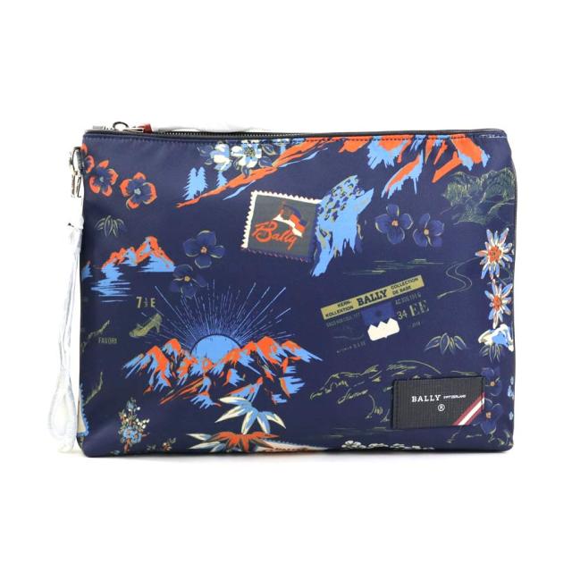BALLY バリー クラッチバッグ ネイビー系 14066 ユニセックス【中古】 56142g