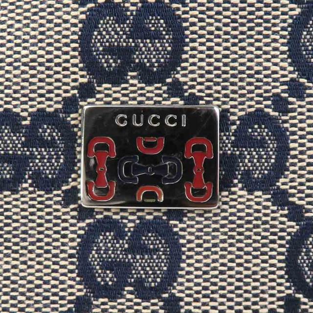 GUCCI グッチ 146243 ショルダーバッグ ネイビー/ベージュ/レッド