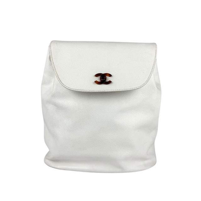 CHANEL シャネル リュック ホワイト 14056 レディース【中古】 z5440
