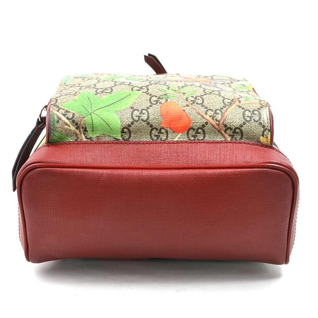 GUCCI グッチ リュック ベージュブラウン/レッド/マルチカラー 14072 レディース【中古】 e60436g GUCCI グッチ リュック ベージュブラウン/レッド/マルチカラー 14072