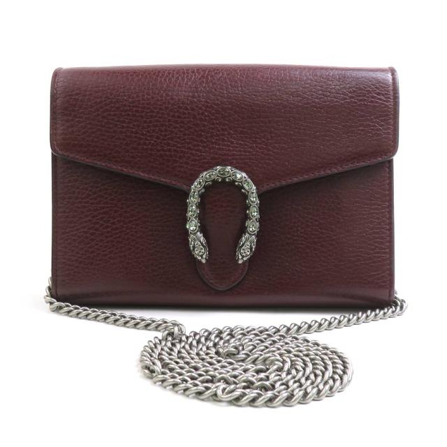 GUCCI グッチ ディオニュソス 401231  チェーンウォレット ボルドー 14070 レディース【中古】 h31191a