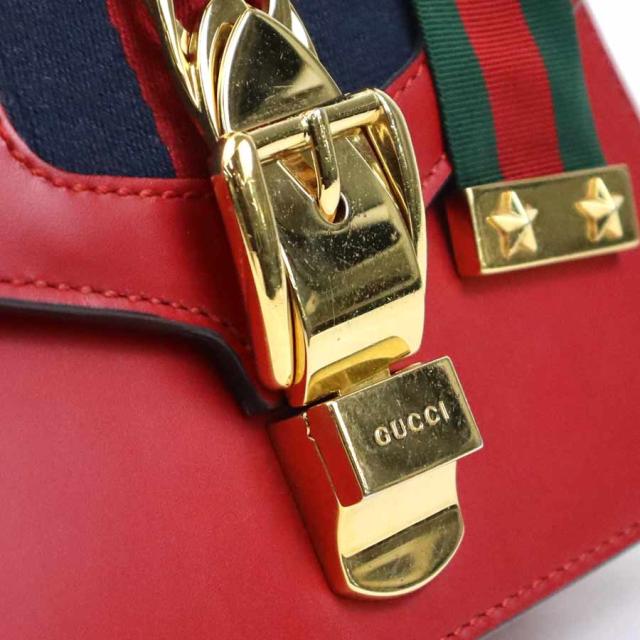 GUCCI グッチ シルヴィ 431666 ショルダーバッグ レッド 14060