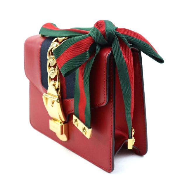 GUCCI グッチ シルヴィ 431666 ショルダーバッグ レッド 14060