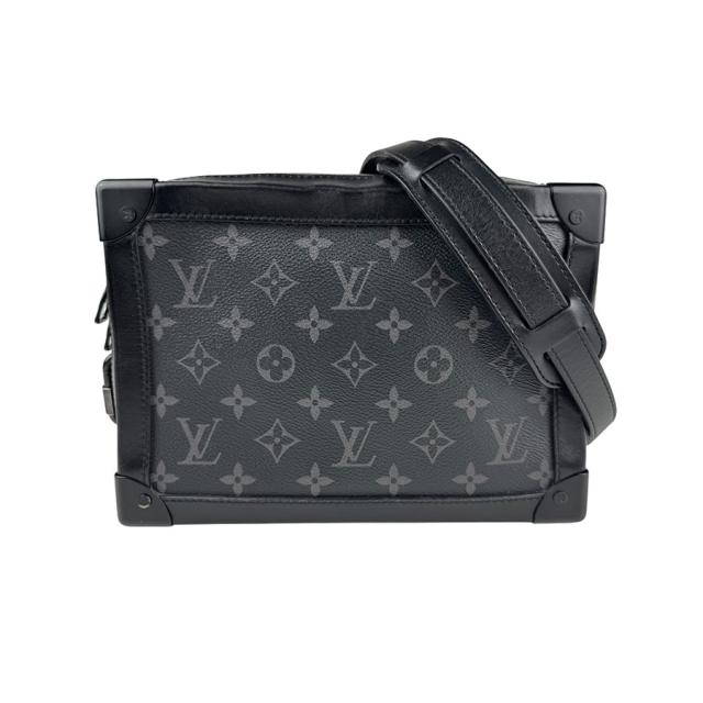 LOUIS VUITTON ルイ ヴィトン ソフトトランク モノグラムエクリプス M44730 斜め掛けショルダーバッグ ブラックグレー 14054 メンズ【中古】 z5526