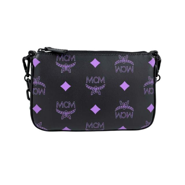 MCM エム シー エム ショルダーバッグ ブラック×パープル 14054 レディース【中古】 z5598