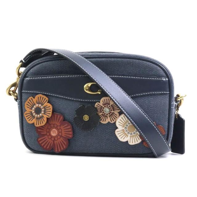 COACH コーチ ショルダーバッグ ネイビー 14066 レディース【中古】 r10608a