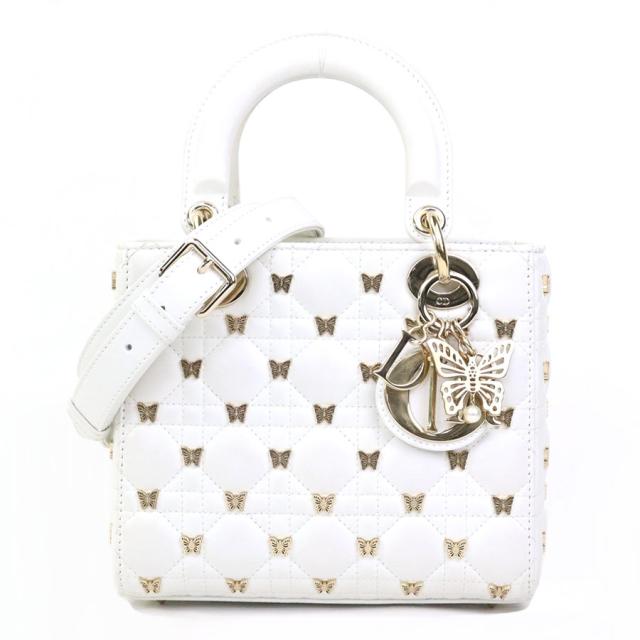 Christian Dior クリスチャンディオール レディディオール ハンドバッグ ショルダーバッグ ホワイト 14056 レディース【中古】 90149a