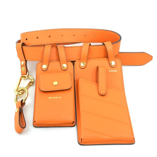 FENDI フェンディ  ベルトバッグ ベルトポーチ オレンジ 14062 メンズ【中古】 e60558a