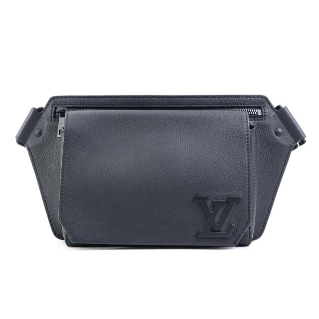 LOUIS VUITTON ルイ ヴィトン LV アエログラム テイクオフ スリング M57081 ボディバッグ ブラック 14054 メンズ【中古】 e60574a