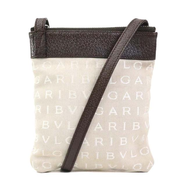 BVLGARI ブルガリ ショルダーバッグ ベージュ×ブラウン 14059 ユニセックス【中古】 h31299a