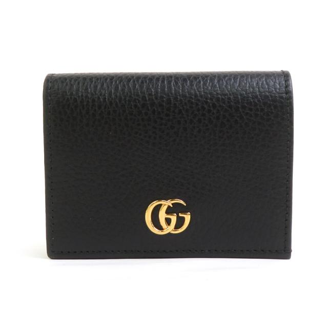 GUCCI グッチ 456126 二つ折り財布 ブラック 14054 ユニセックス【中古】 h31304a