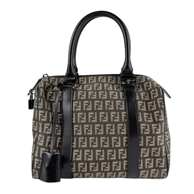 FENDI フェンディ ズッキーノ ハンドバッグ ブラウン 14057 レディース【中古】 z5917