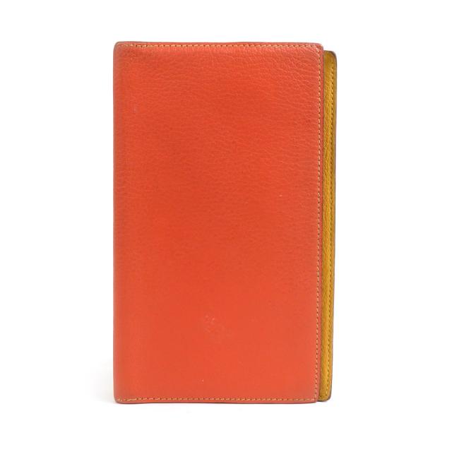 HERMES エルメス 手帳カバー オレンジ/イエロー 14062 ユニセックス【中古】 e60600a