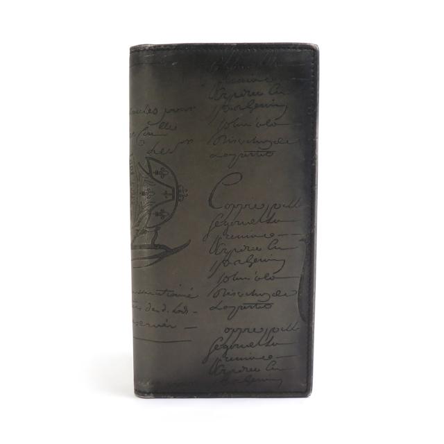 Berluti ベルルッティ イタウバ 二つ折り長財布 ブラック系 14054 メンズ【中古】 h31322a