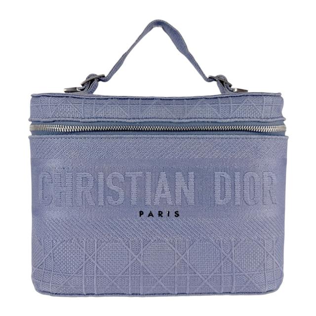 Christian Dior クリスチャンディオール ヴァニティバッグ ハンドバッグ ブルー 14067 レディース【中古】 z5951