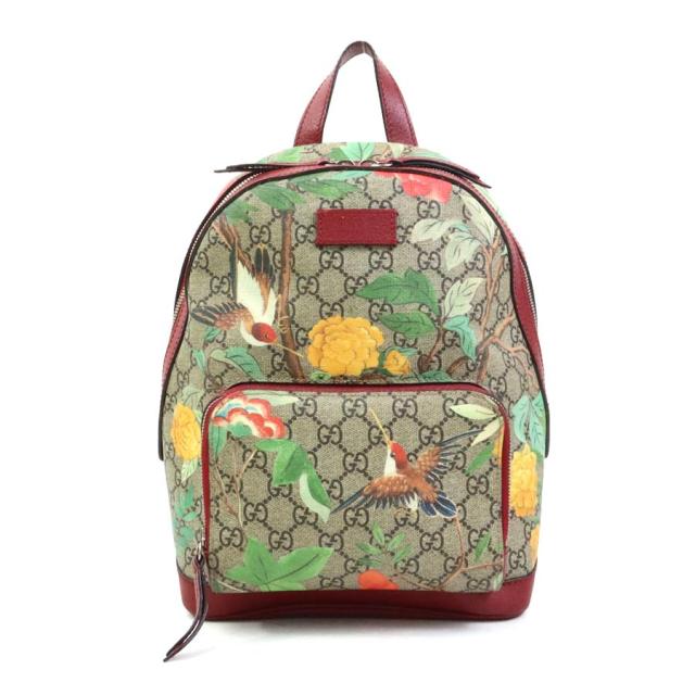 GUCCI グッチ 427042 リュック ベージュ/ブラウン/レッド/マルチカラー 14057 レディース【中古】 e60636a