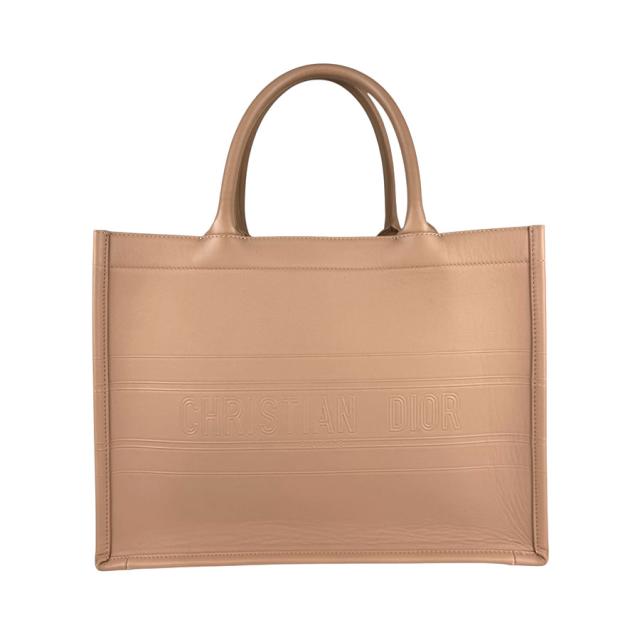 Christian Dior クリスチャンディオール ブックトート ハンドバッグ ピンクベージュ 14061 レディース【中古】 z6052