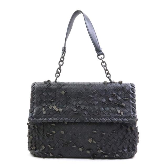 BOTTEGAVENETA ボッテガヴェネタ イントレチャート ハンドバッグ ブラック 14054 レディース【中古】 r10672k