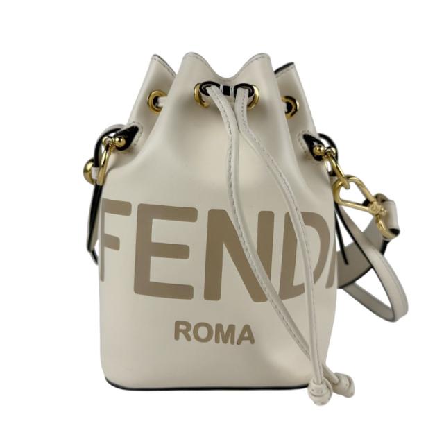 FENDI フェンディ ミニ モントレゾール 8BS010 AC9L ハンドバッグ ショルダーバッグ アイボリー 14056 レディース【中古】 z6100