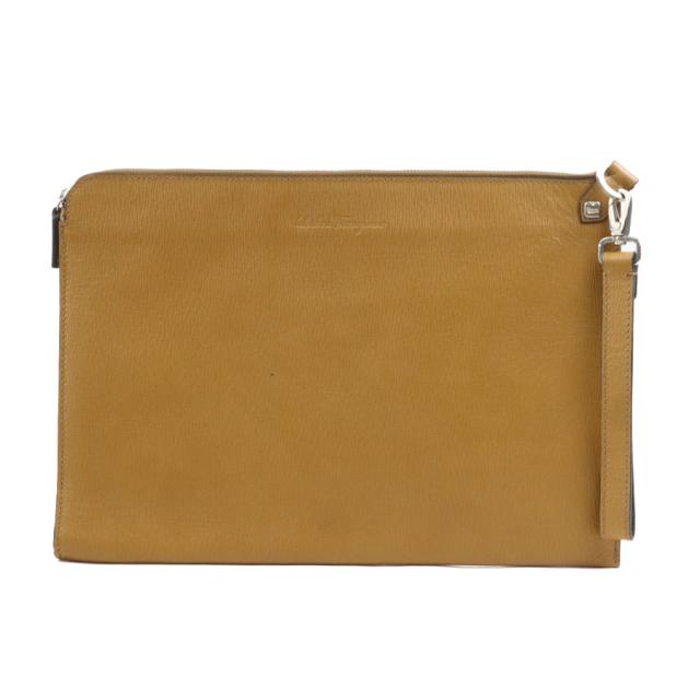 Salvatore Ferragamo サルヴァトーレフェラガモ クラッチバッグ ブラウン 14057 メンズ【中古】 e60674a
