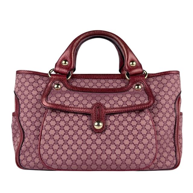 CELINE セリーヌ ブギーバッグ ハンドバッグ パープル ピンク 14061 レディース【中古】 z6231