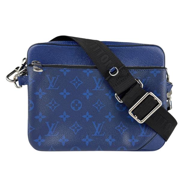 LOUIS VUITTON ルイ ヴィトン トリオ メッセンジャー M30848 斜め掛けショルダーバッグ ネイビーブルー/ブラック 14067 メンズ【中古】 z6322